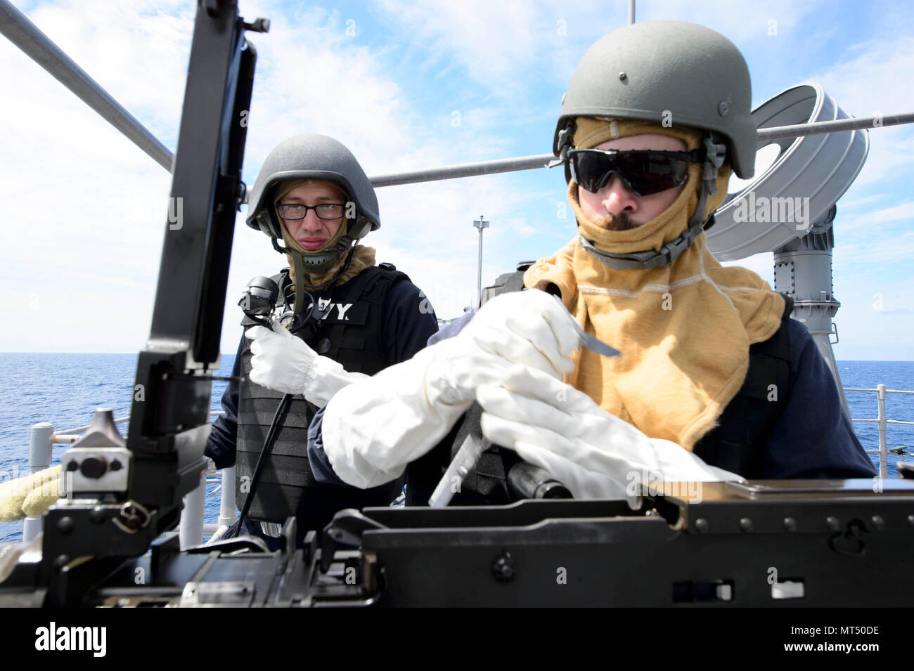 170731-N-HE318-004 SEA OF JAPAN (July 31, 2017) — Sailors assigned to ...