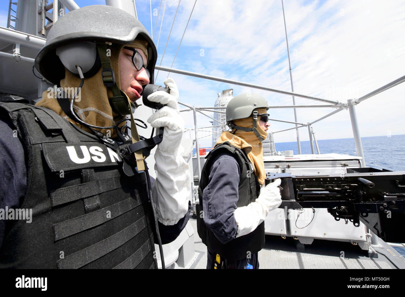 170731-N-HE318-009 SEA OF JAPAN (July 31, 2017) — Sailors assigned to ...