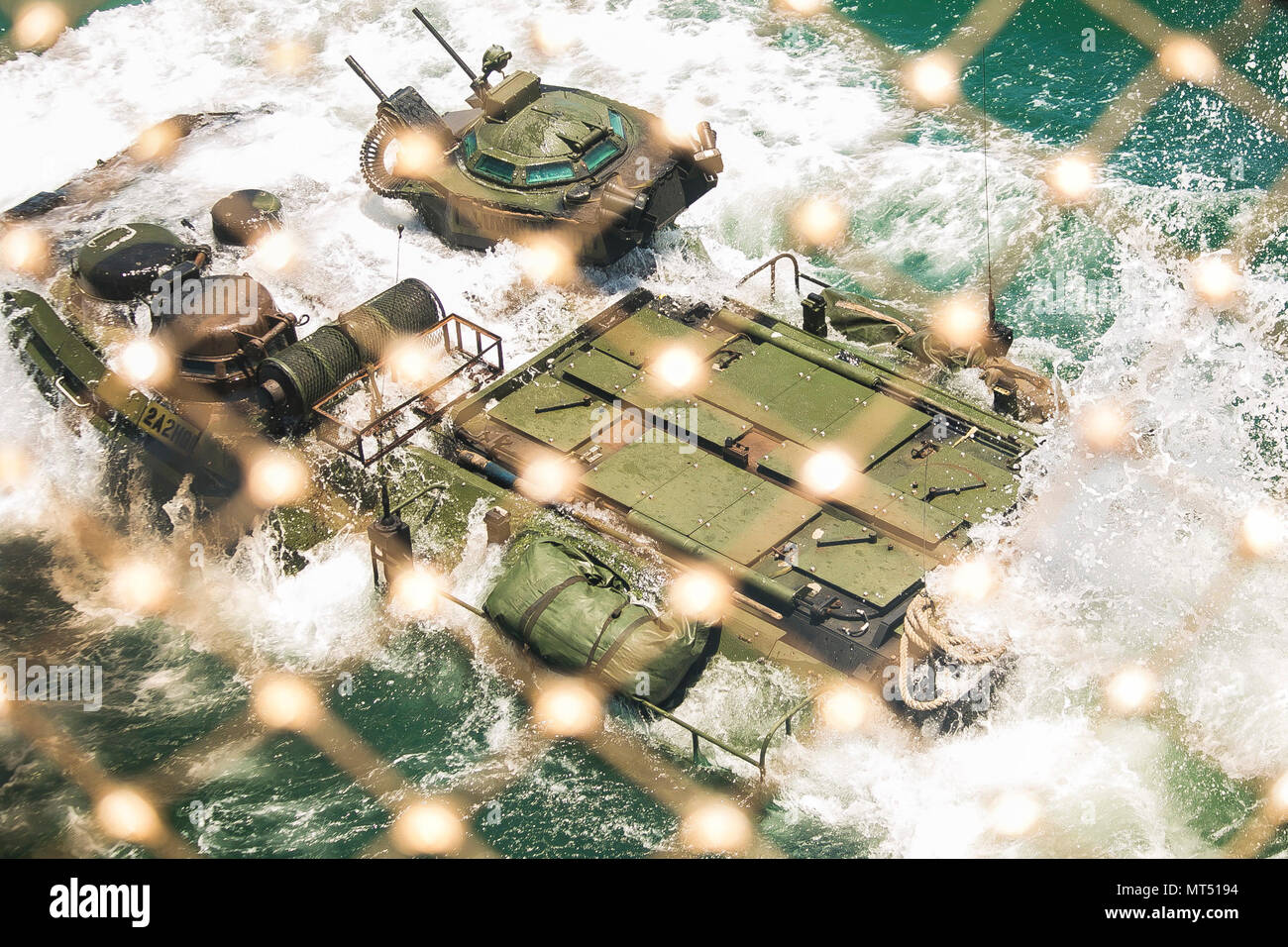 An Amphibious Assault Vehicle with the AAV Platoon, Battalion Landing ...