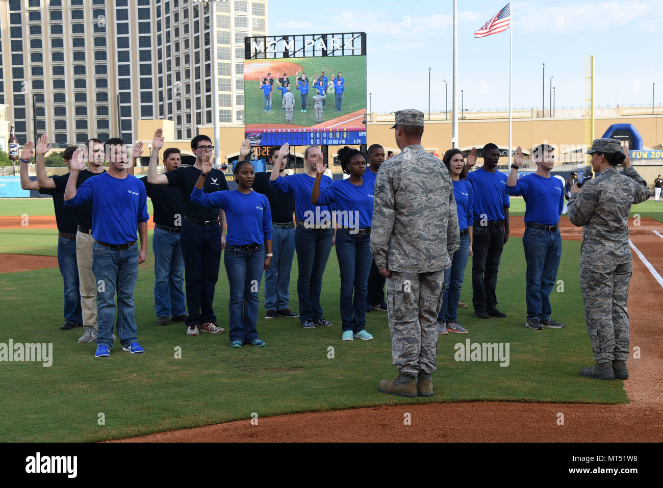 Col. Debra Lovette, 81st Training Wing commander, recites the oath of ...