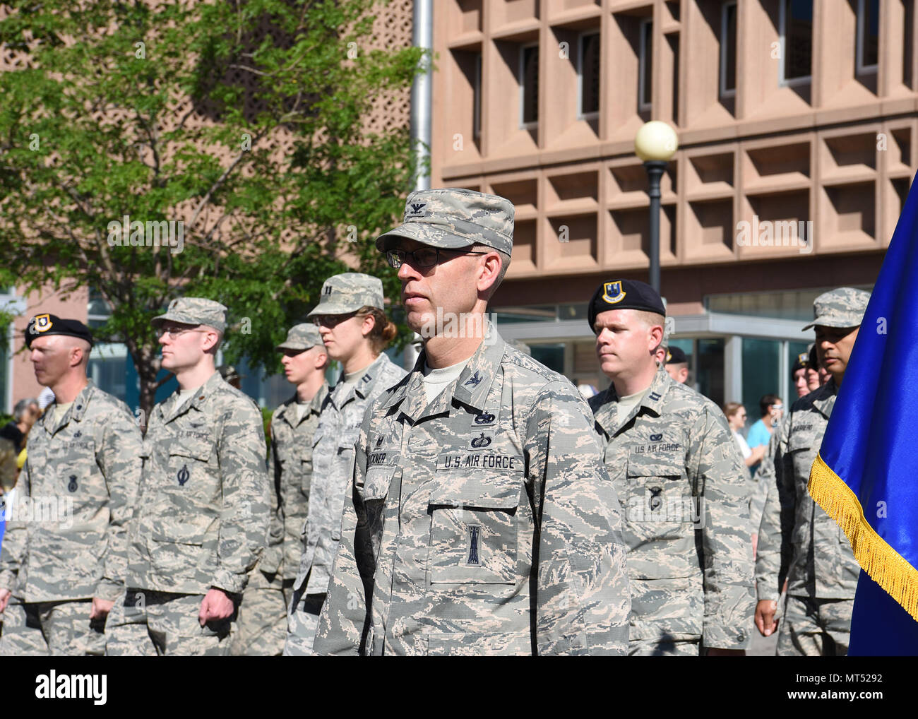 Col. Greg Buckner, 90th Maintenance Group commander, leads a formation ...