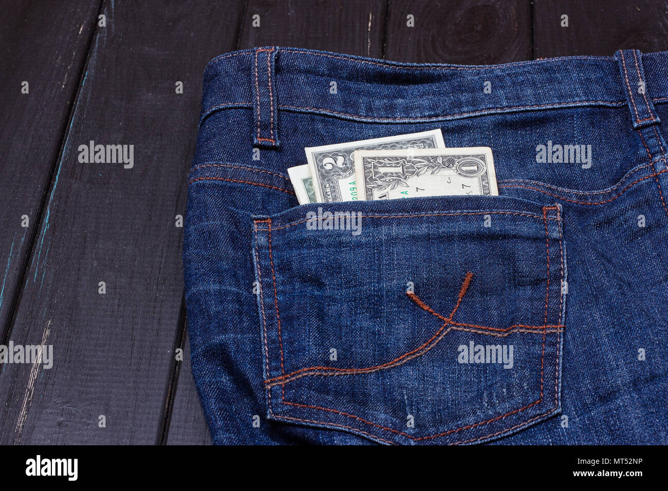 Money bill inside jeans hi-res stock photography and images - Alamy
