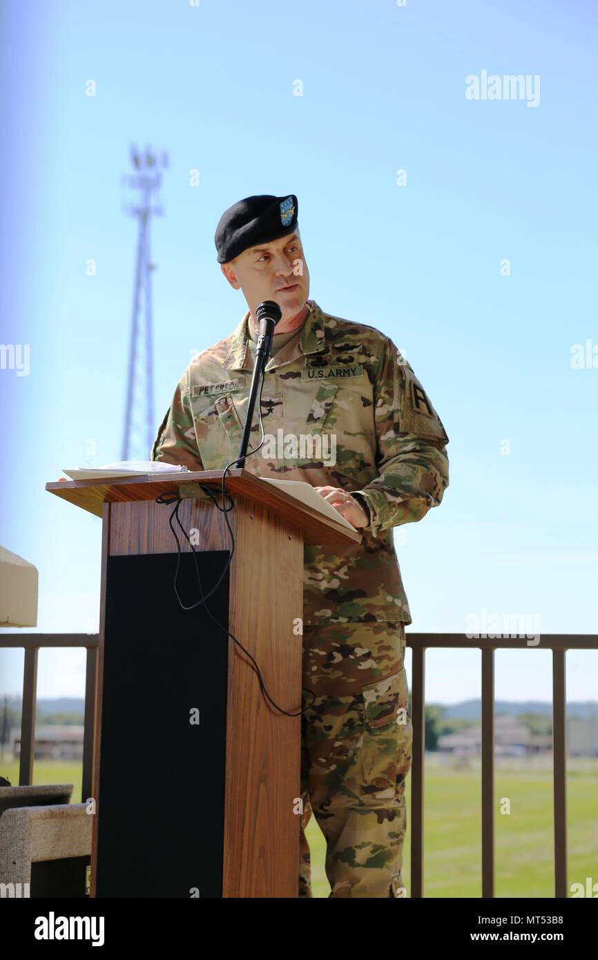 Maj. Gen. Erik C. Peterson, commanding general of First Army Division ...