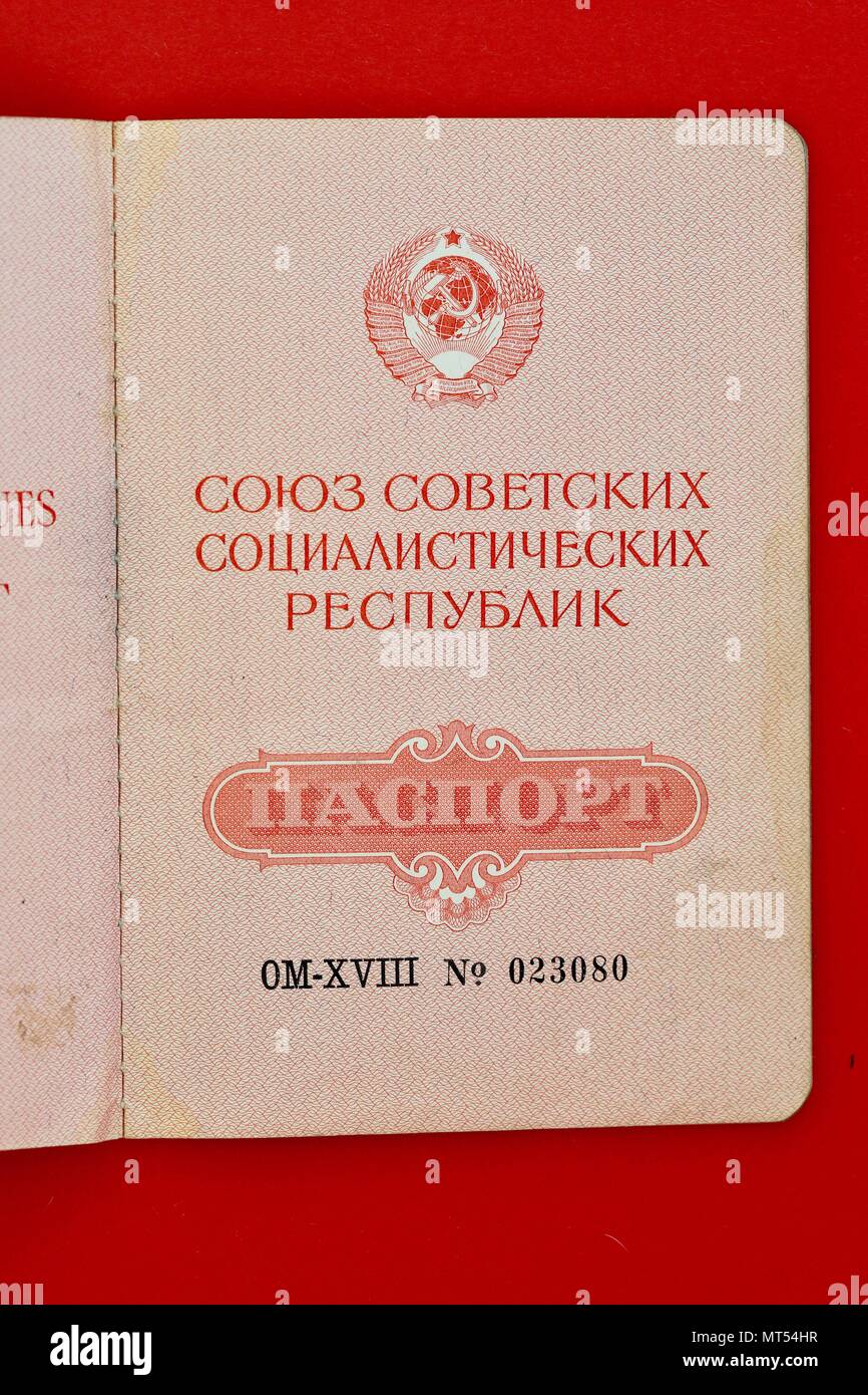 1980s/ 1990s CCCP / USSR/ Soviet / Russian passport issued to a female ...