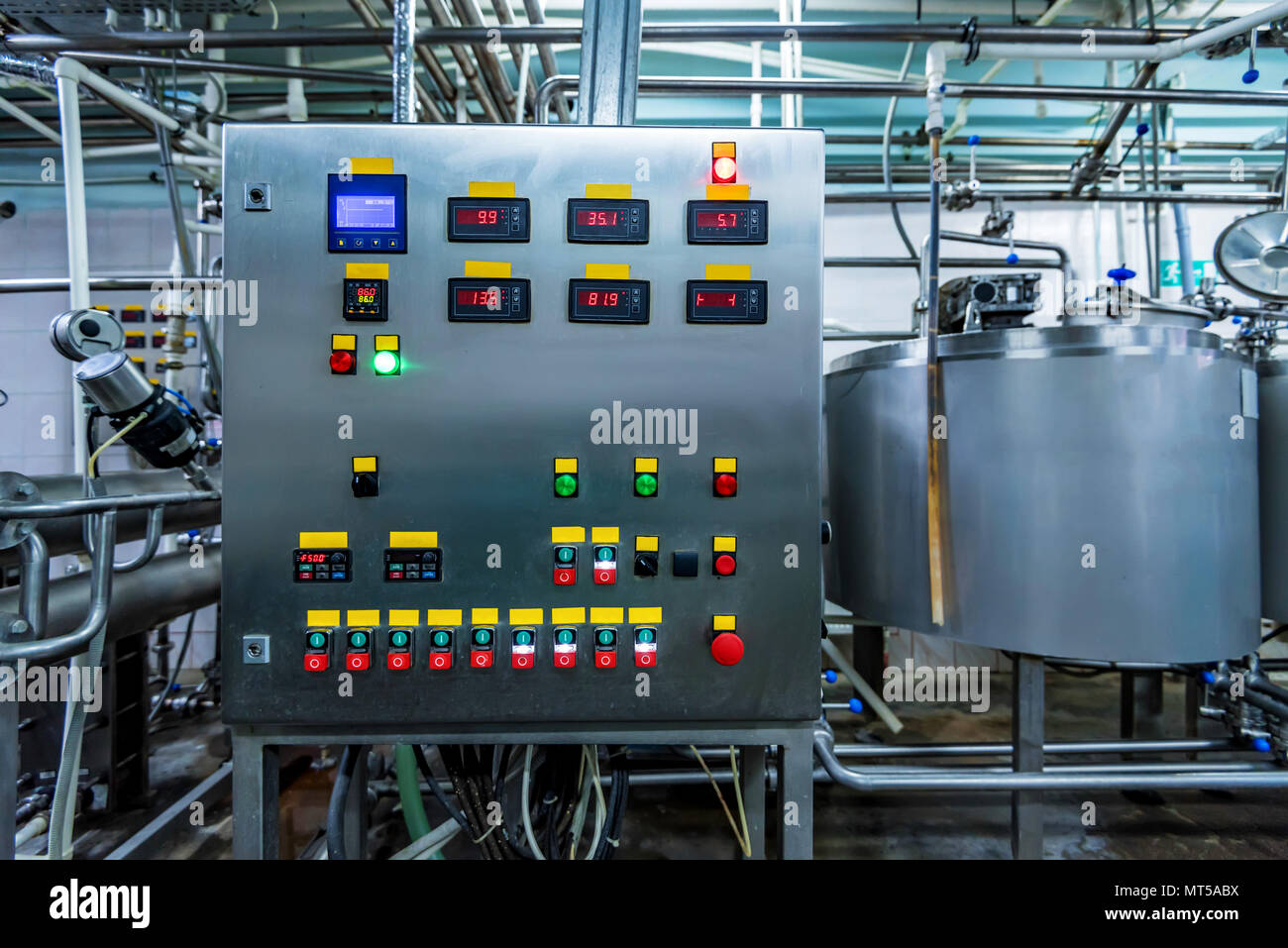 Industrial control panel at factory Stock Photo - Alamy