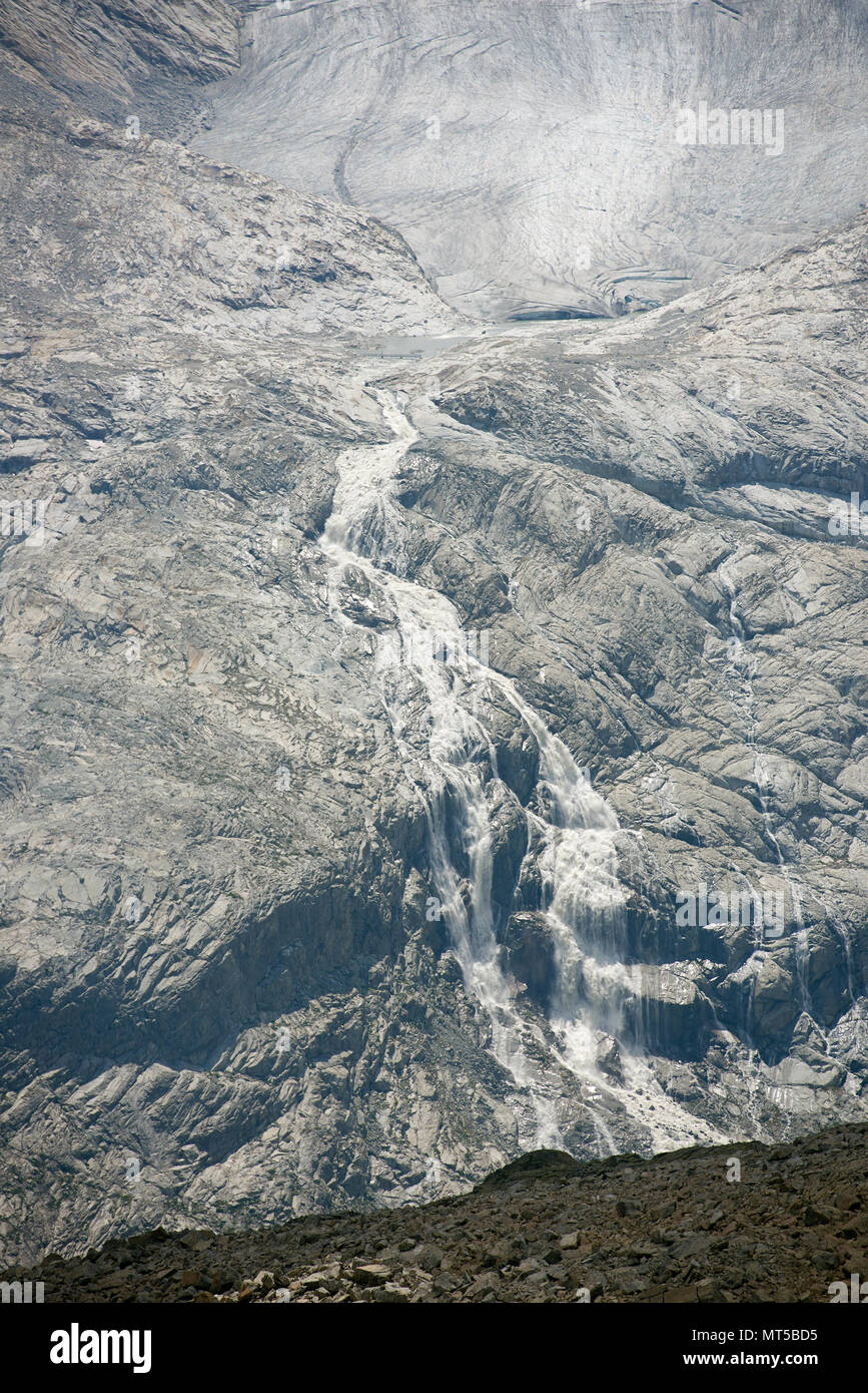 Ghiacciaio Presena (Bs) Italy, the glaciers in the riverbed of the ...