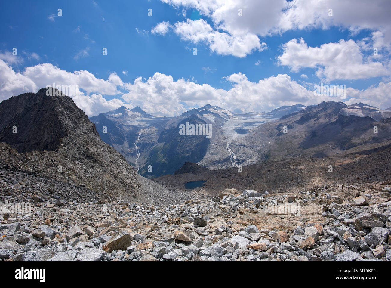 Ghiacciaio Presena (Bs) Italy, the riverbed of the Mount Adamello Stock ...
