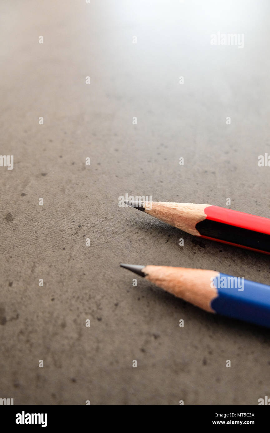 Two pencils on desk hi-res stock photography and images - Alamy