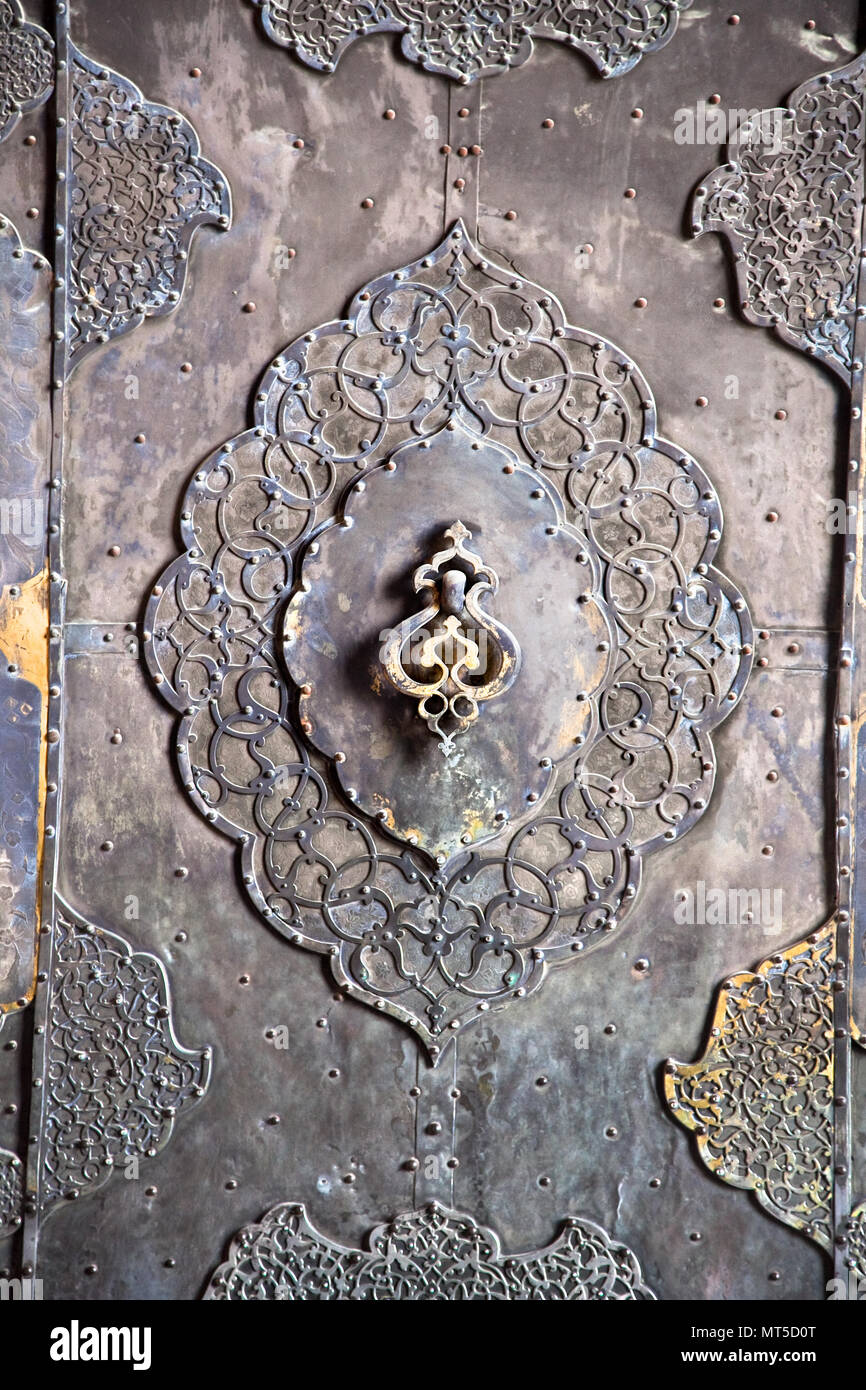 Bronze antique drawer door handle on Jame Abbasi mosque , Esfahan,Iran ...