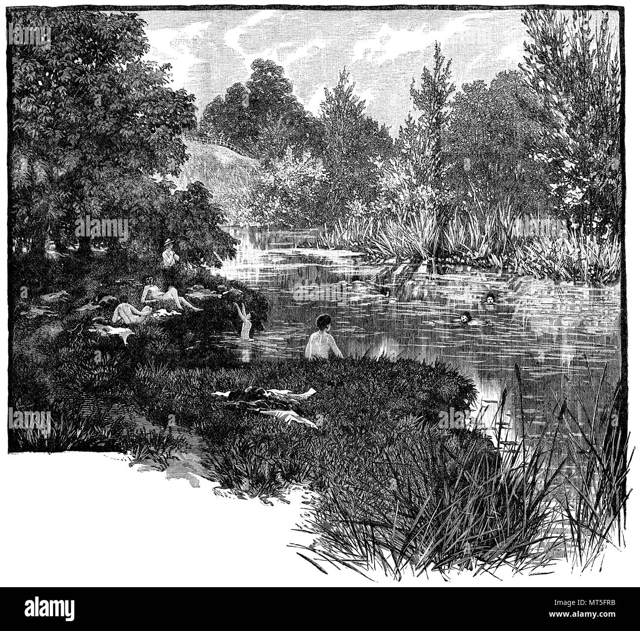 Skinny dipping boys hi-res stock photography and images - Alamy