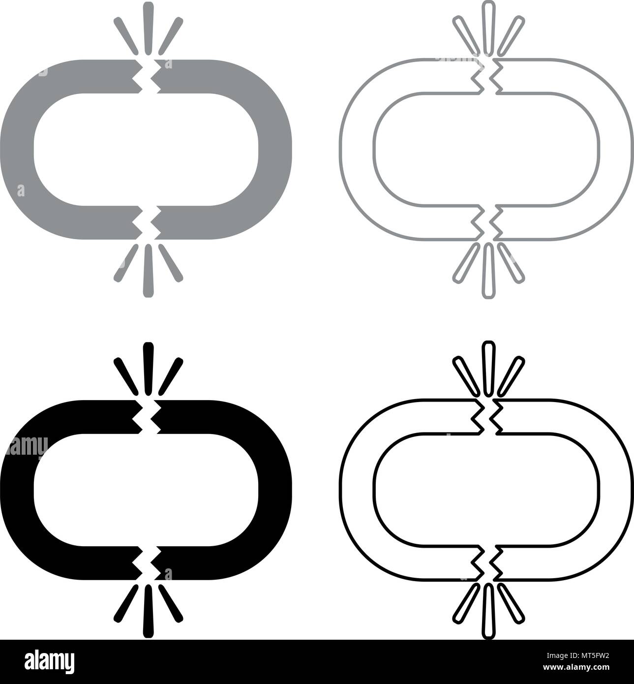 Chain link break Stock Vector Images - Alamy