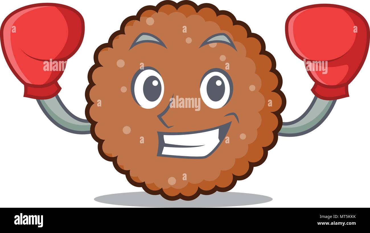 Boxing chocolate biscuit character cartoon Stock Vector Image & Art - Alamy