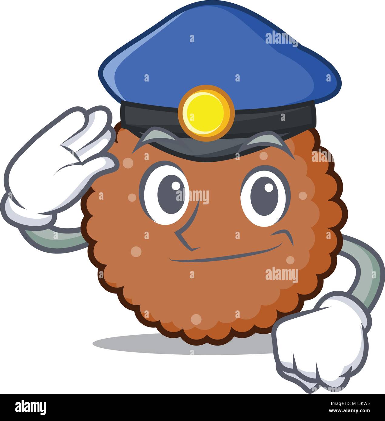 Police chocolate biscuit character cartoon Stock Vector Image & Art - Alamy
