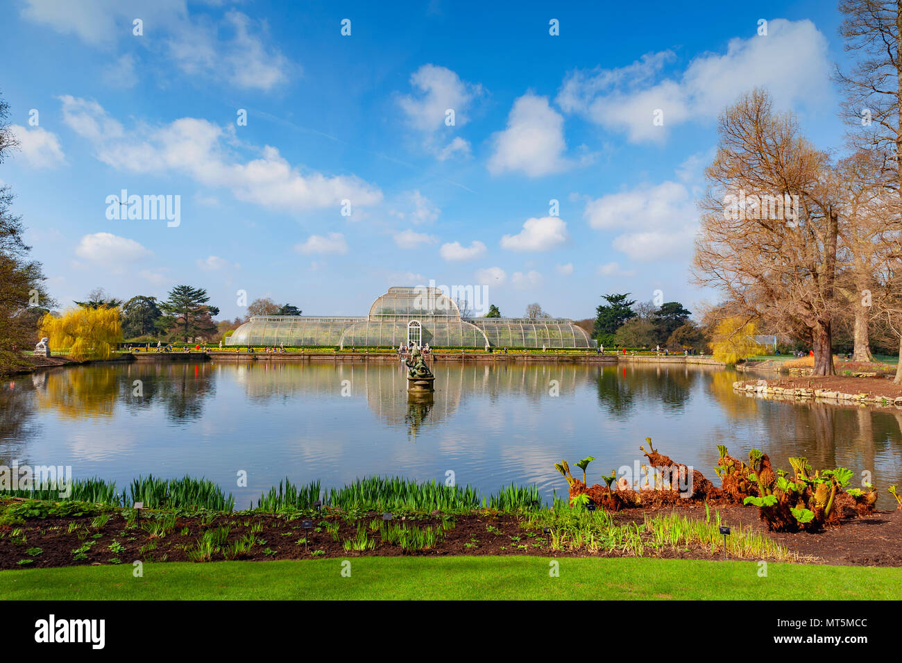 London, UK - April 2018: Palm House, an iconic Victorian glasshouse ...