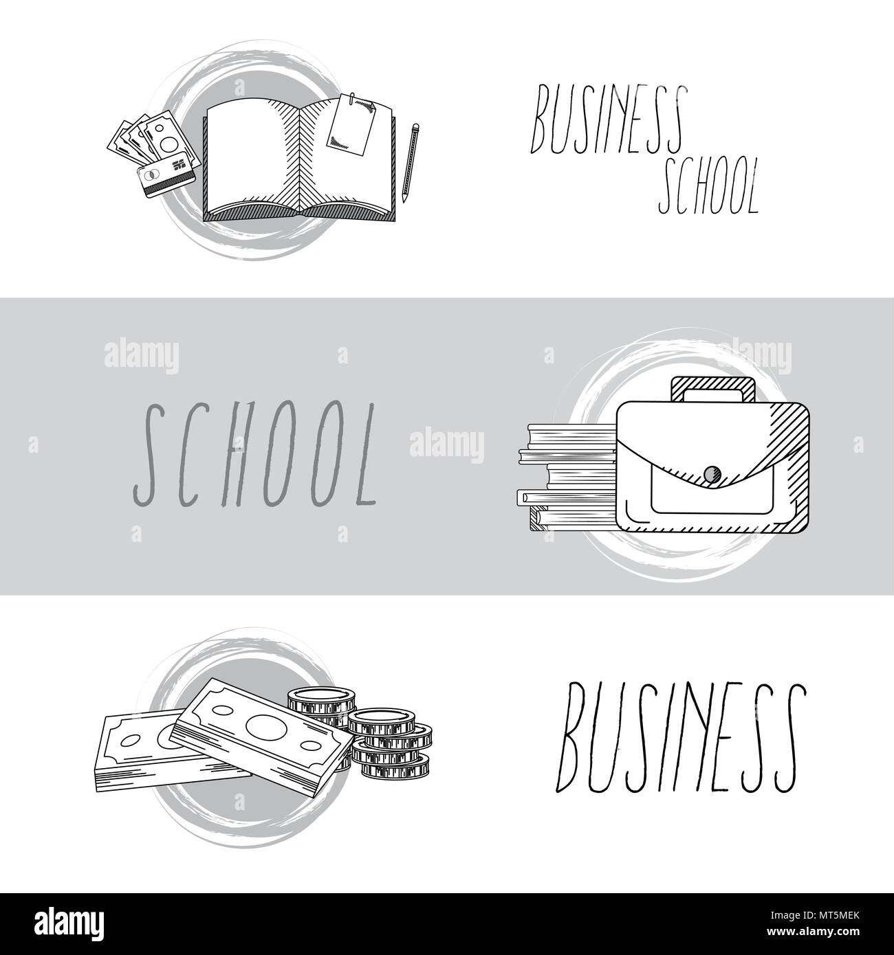 Hand draw business school Stock Vector Image & Art - Alamy