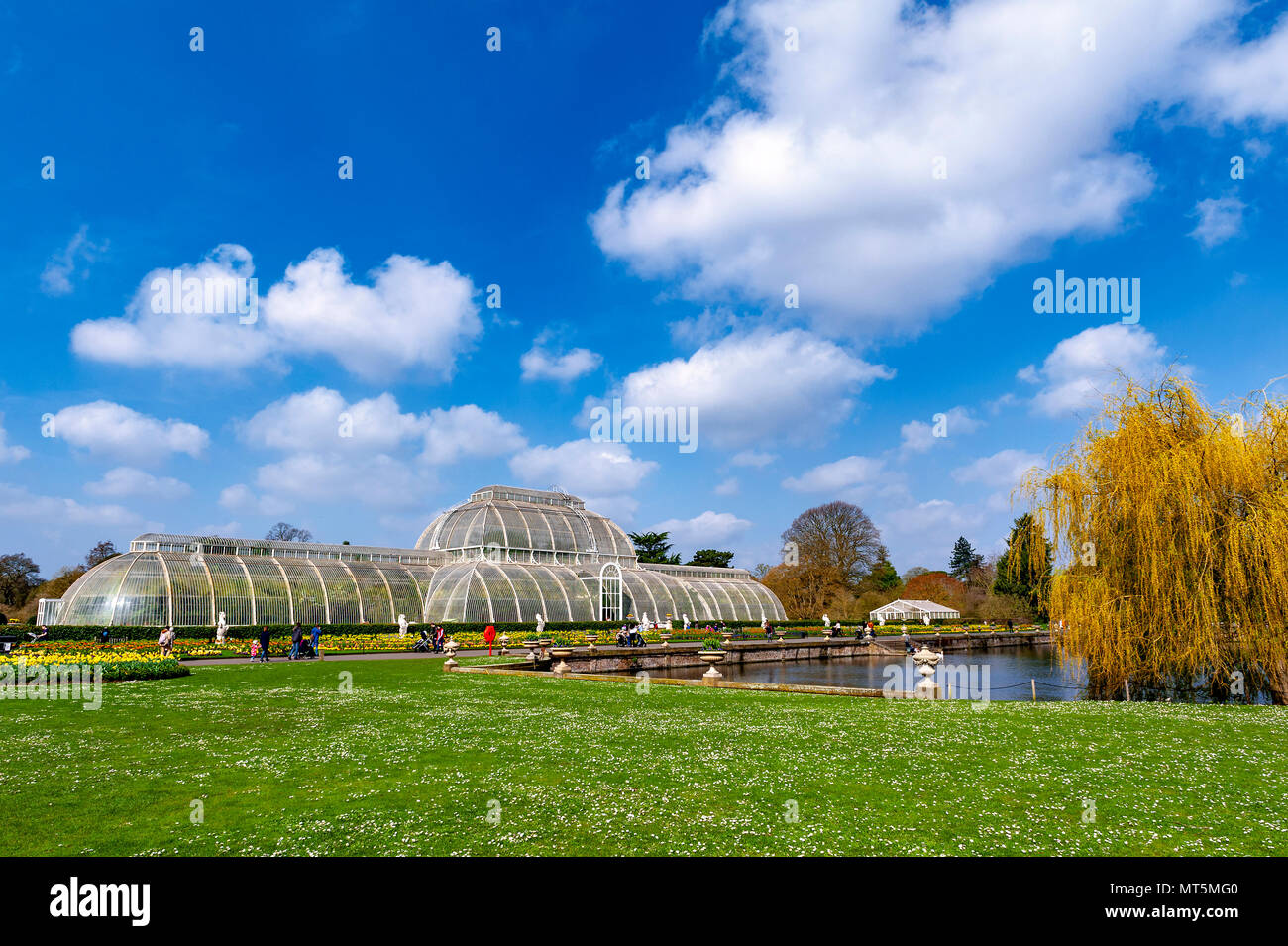 London, UK - April 2018: Palm House, an iconic Victorian glasshouse ...