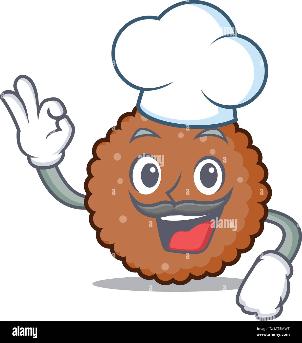 Chef chocolate biscuit character cartoon Stock Vector Image & Art - Alamy