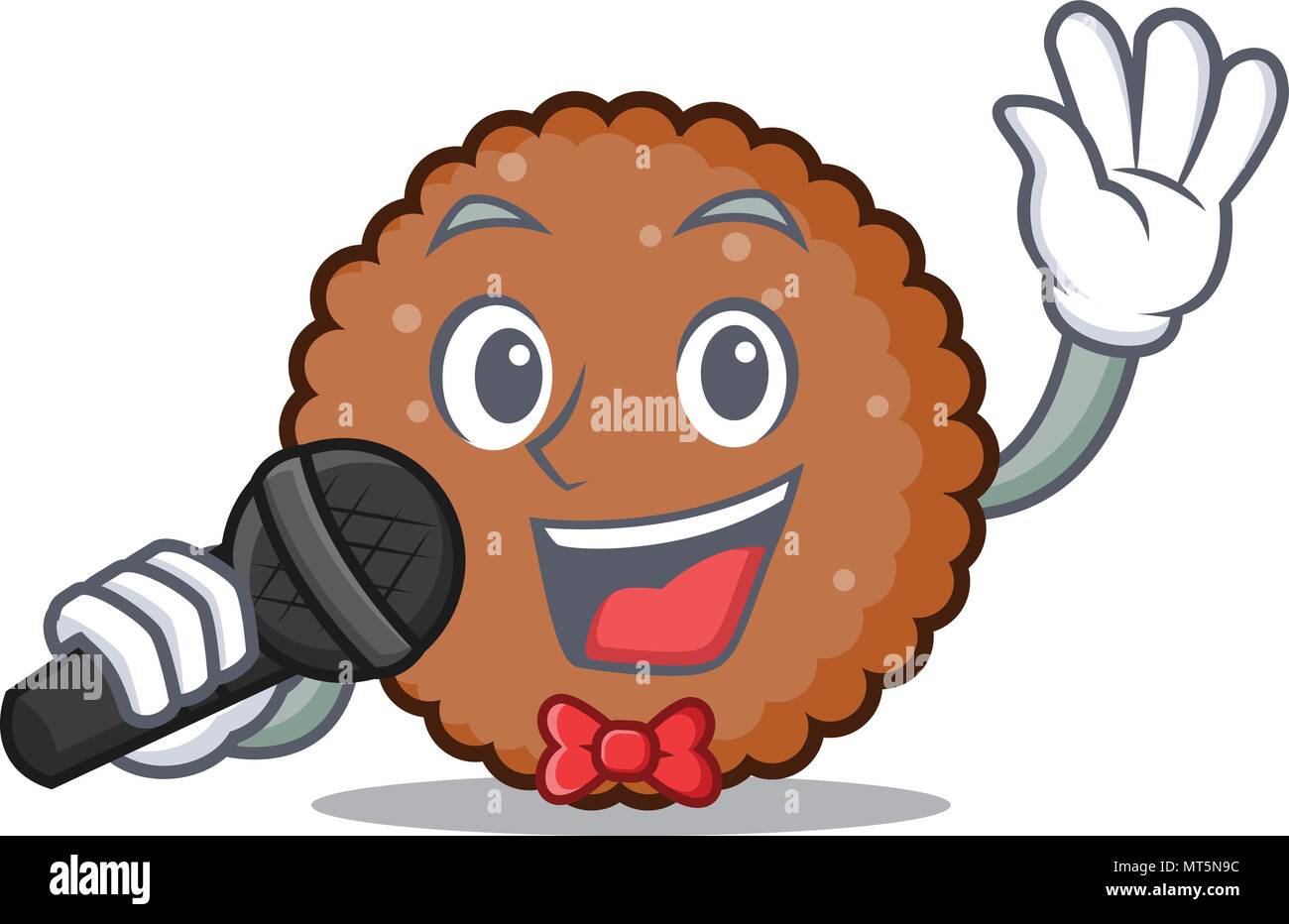 Singing chocolate biscuit mascot cartoon Stock Vector Image & Art - Alamy