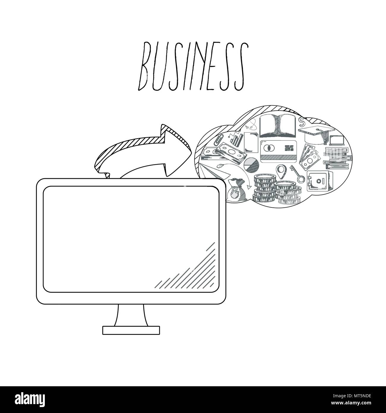 Hand draw business concept Stock Vector Image & Art - Alamy