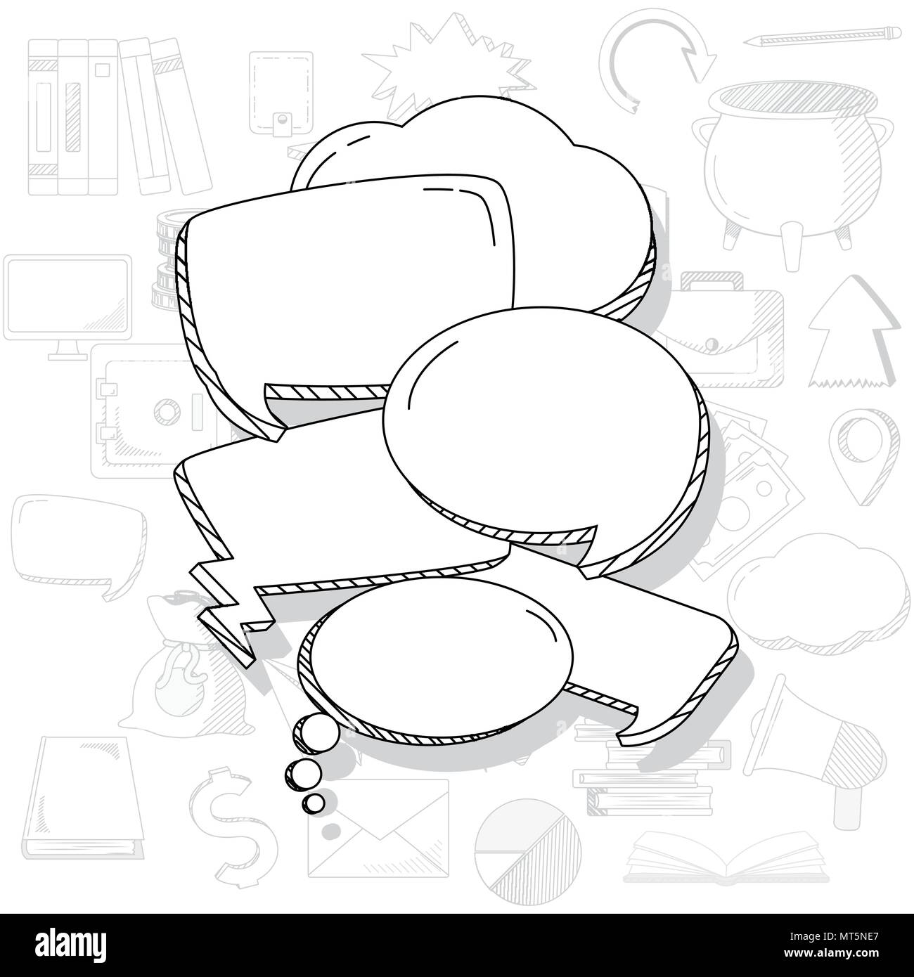 Hand draw chat bubbles Stock Vector Image & Art - Alamy Hand draw chat bubbles Stock Vector Image & Art - Alamy