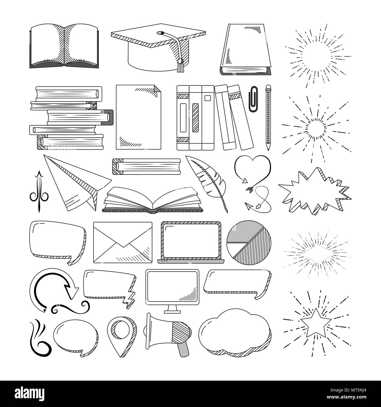 Hand drawing business statistics Black and White Stock Photos & Images ...