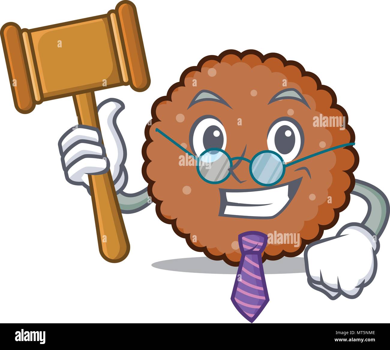 Judge chocolate biscuit mascot cartoon Stock Vector Image & Art - Alamy