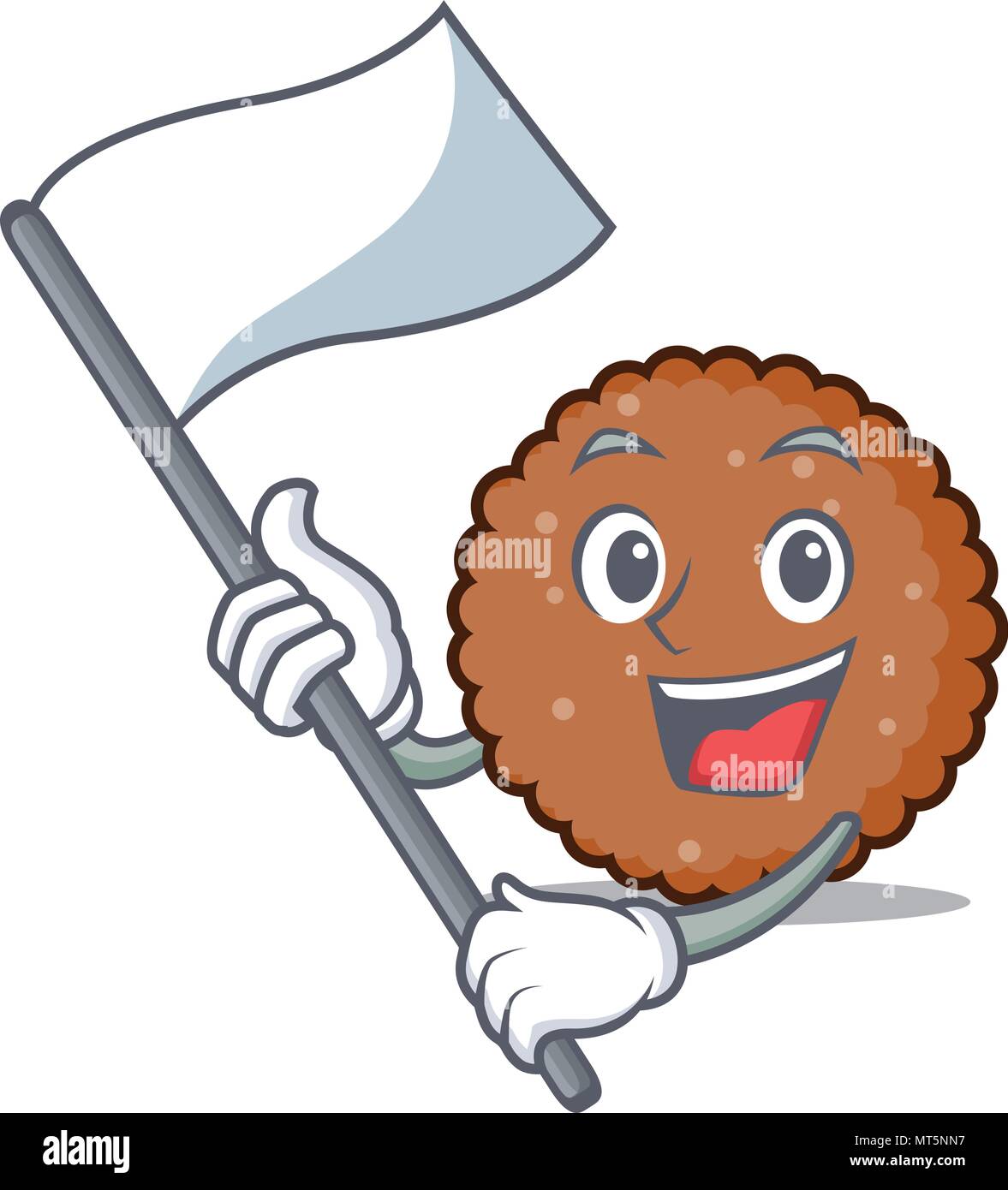 With flag chocolate biscuit mascot cartoon Stock Vector Image & Art - Alamy