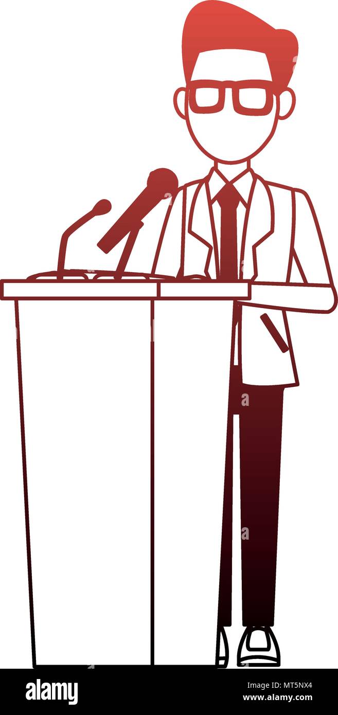 Politician speaking cartoon red lines Stock Vector Image & Art - Alamy