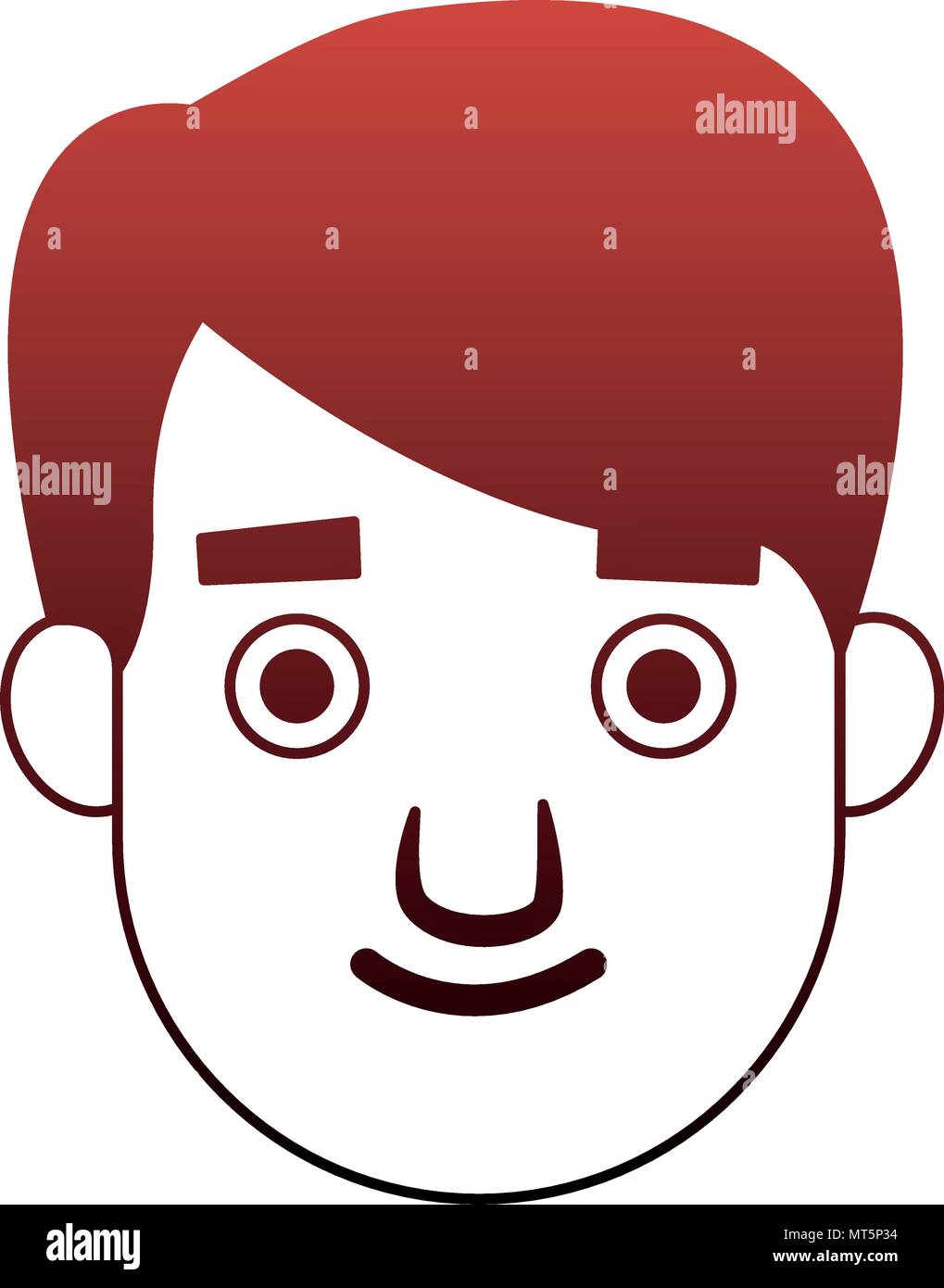 Young man face red lines Stock Vector Image & Art - Alamy