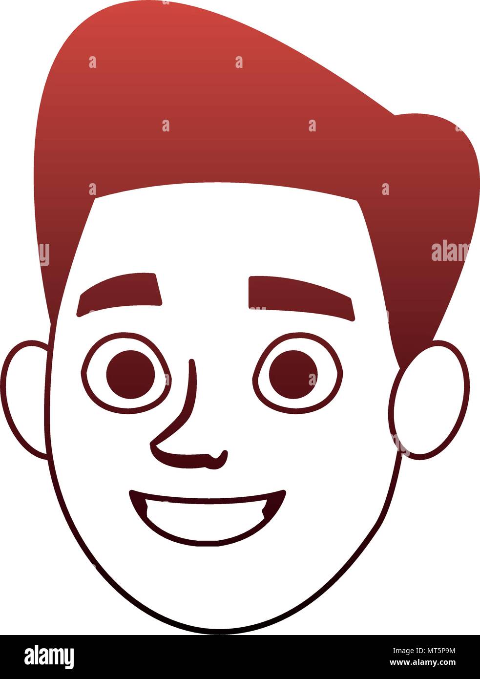 Young man face red lines Stock Vector Image & Art - Alamy