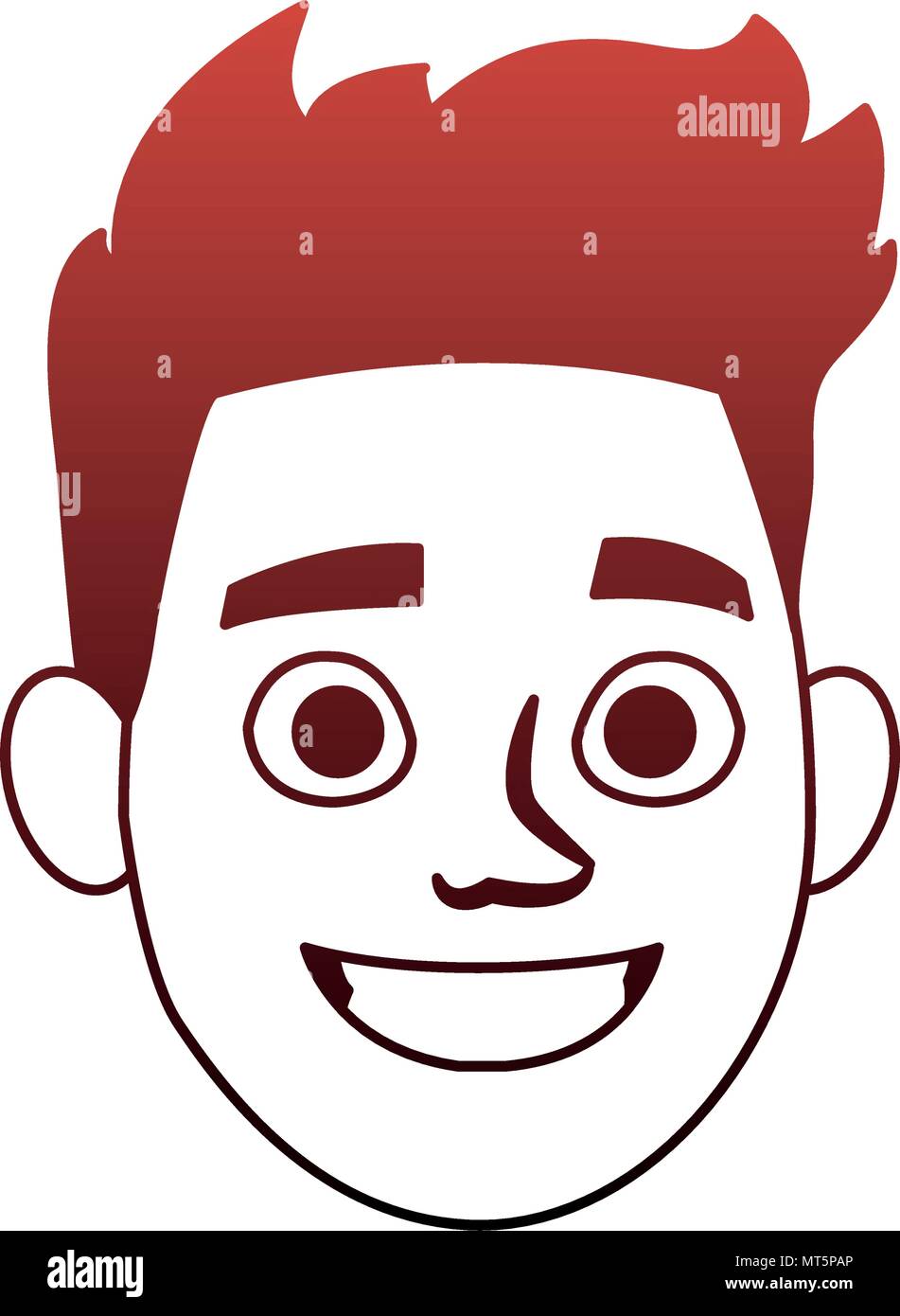 Young man face red lines Stock Vector Image & Art - Alamy