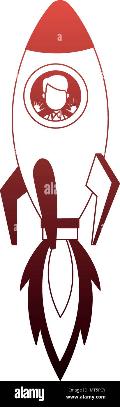 Business man inside rocket hi-res stock photography and images - Alamy