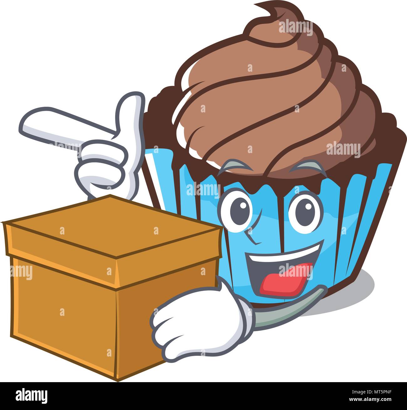 With box chocolate cupcake character cartoon Stock Vector Image & Art ...