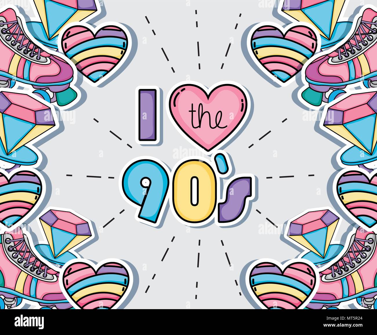 I love the 90s Stock Vector Images - Alamy