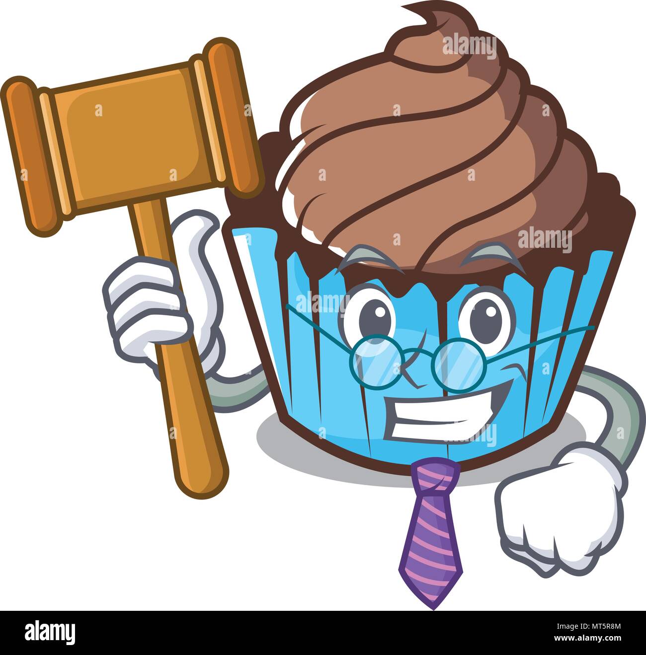 Judge chocolate cupcake mascot cartoon Stock Vector Image & Art - Alamy