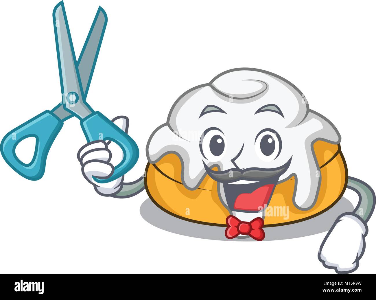 Barber cinnamon roll character cartoon Stock Vector Image & Art - Alamy