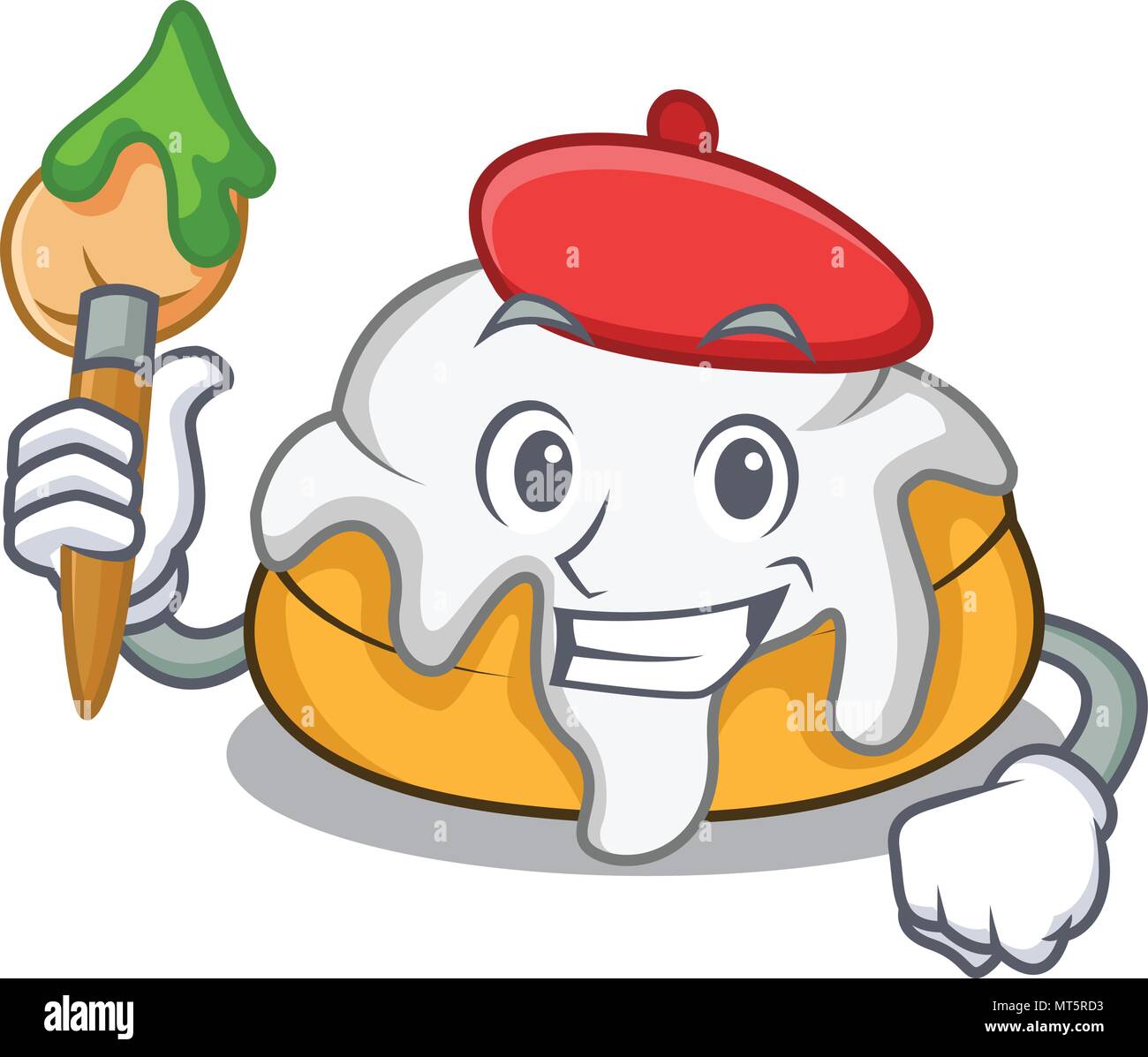 Artist cinnamon roll character cartoon Stock Vector Image & Art - Alamy
