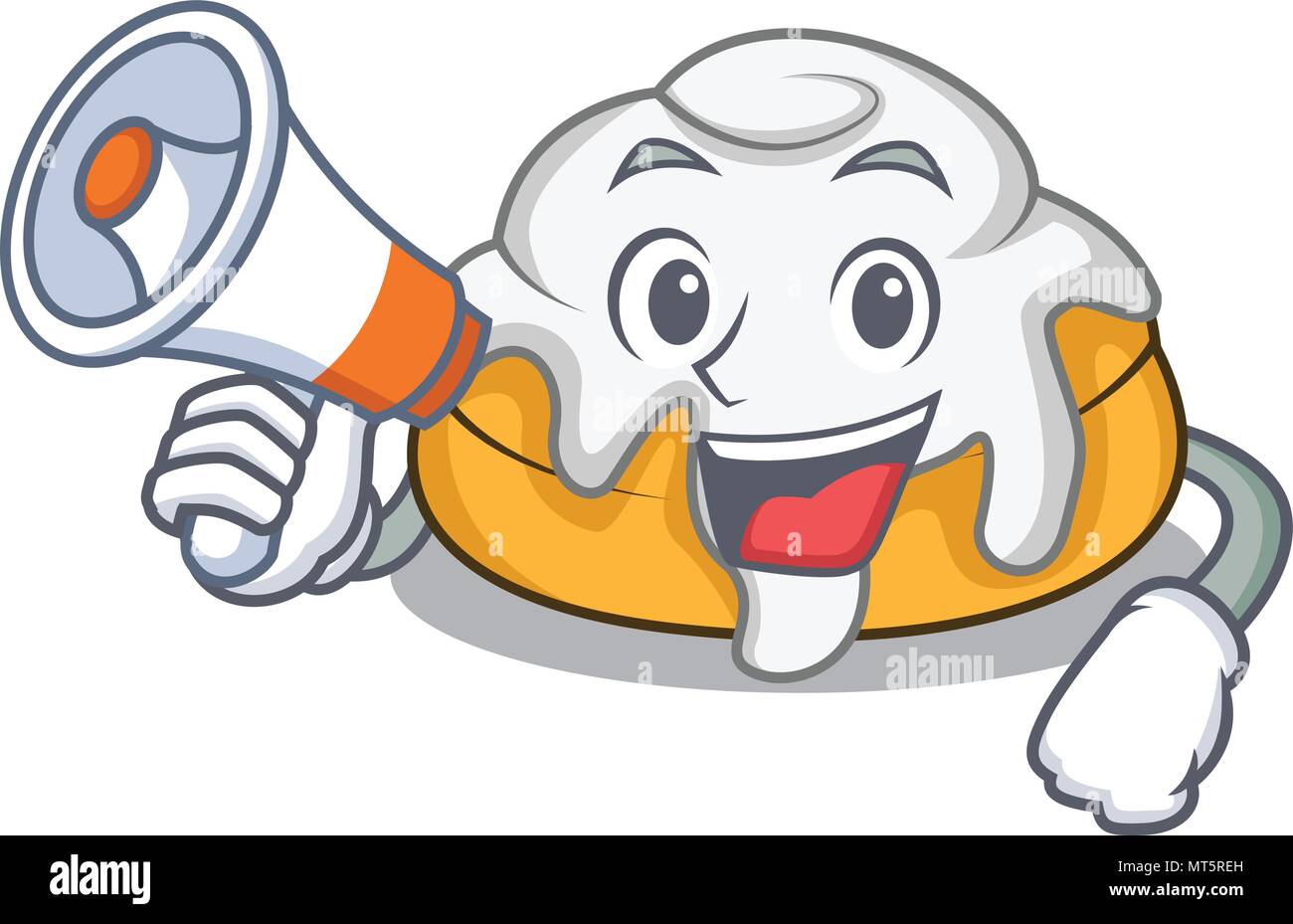 With megaphone cinnamon roll character cartoon Stock Vector Image & Art ...