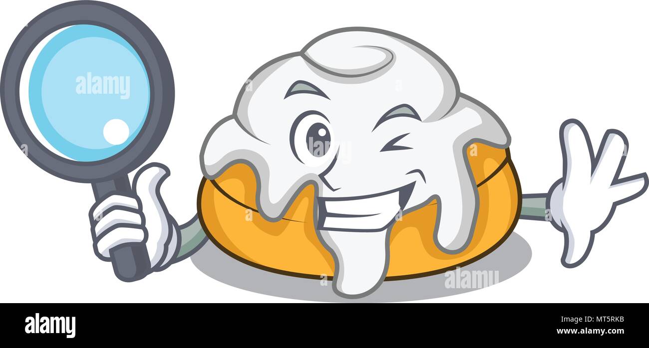 Detective cinnamon roll character cartoon Stock Vector Image & Art - Alamy