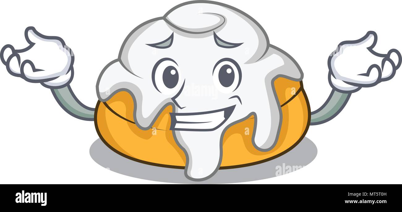 Grinning cinnamon roll character cartoon Stock Vector Image & Art - Alamy