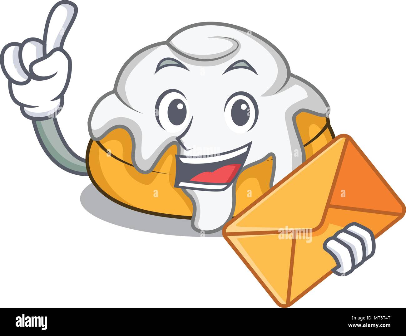 With envelope cinnamon roll character cartoon Stock Vector Image & Art ...