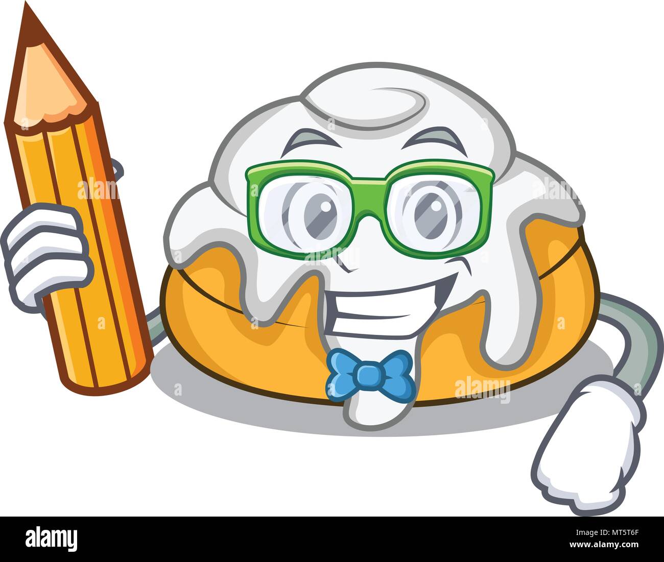 Student cinnamon roll character cartoon Stock Vector Image & Art - Alamy