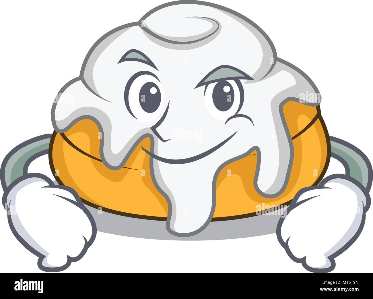 Smirking cinnamon roll character cartoon Stock Vector Image & Art - Alamy