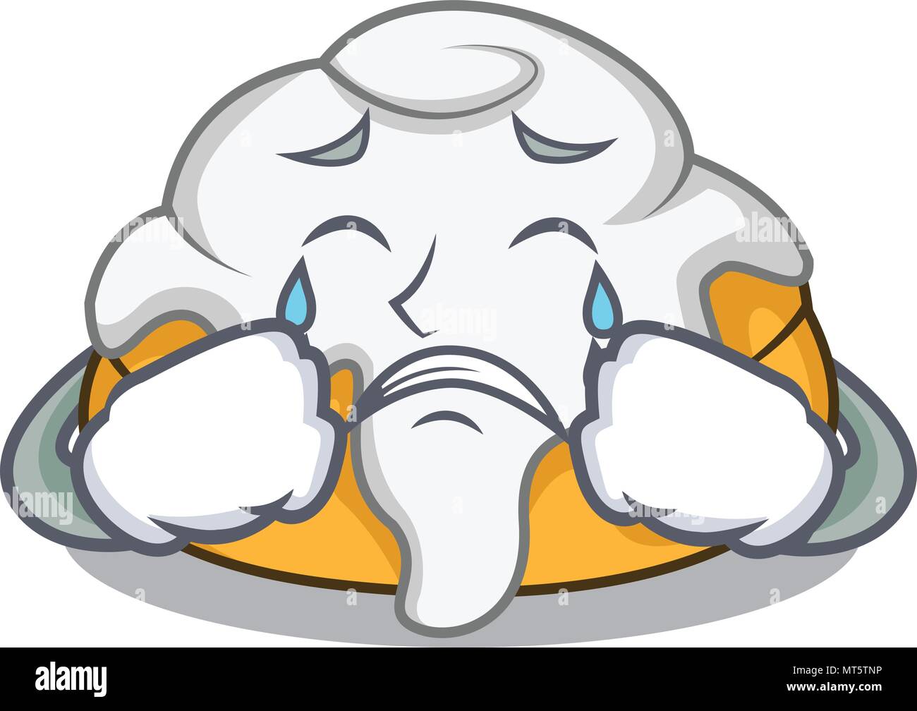 Crying cinnamon roll mascot cartoon Stock Vector Image & Art - Alamy