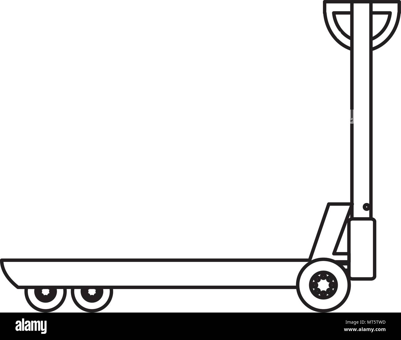line delivery platform trolleys transport shipping Stock Vector Image ...