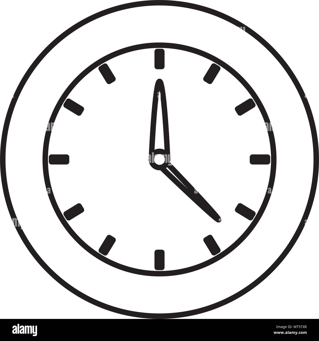 line circle clock time object design Stock Vector Image & Art - Alamy