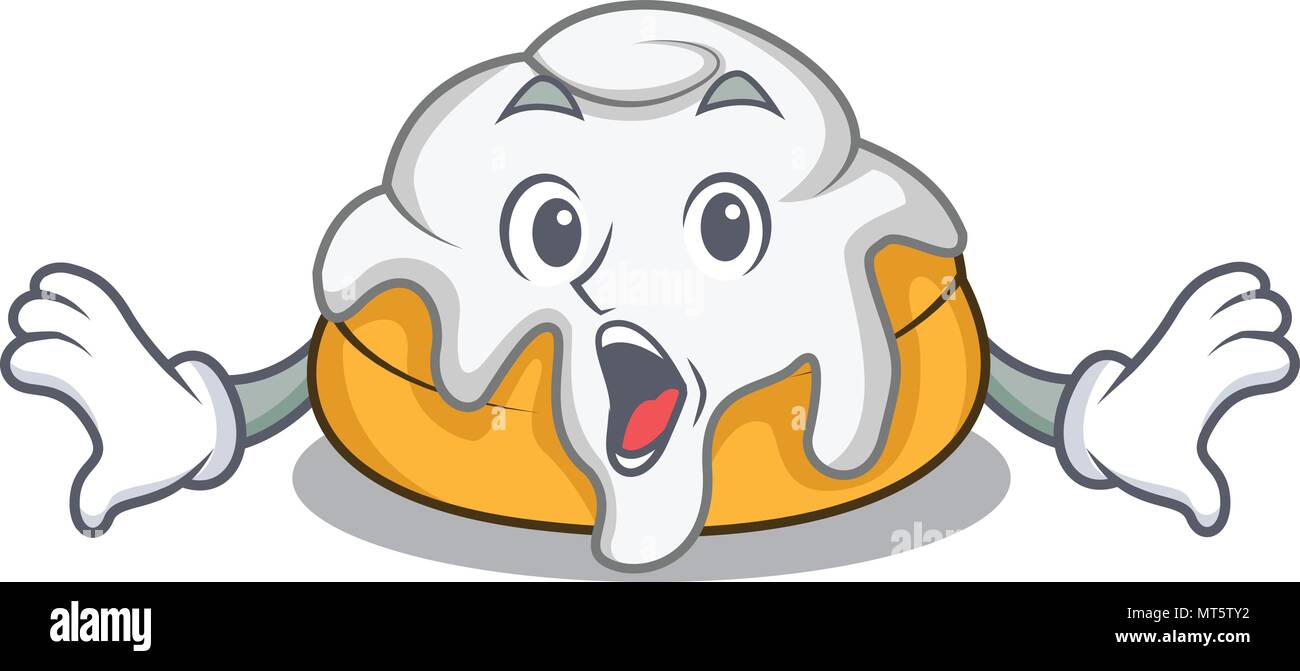 Surprised cinnamon roll mascot cartoon Stock Vector Image & Art - Alamy