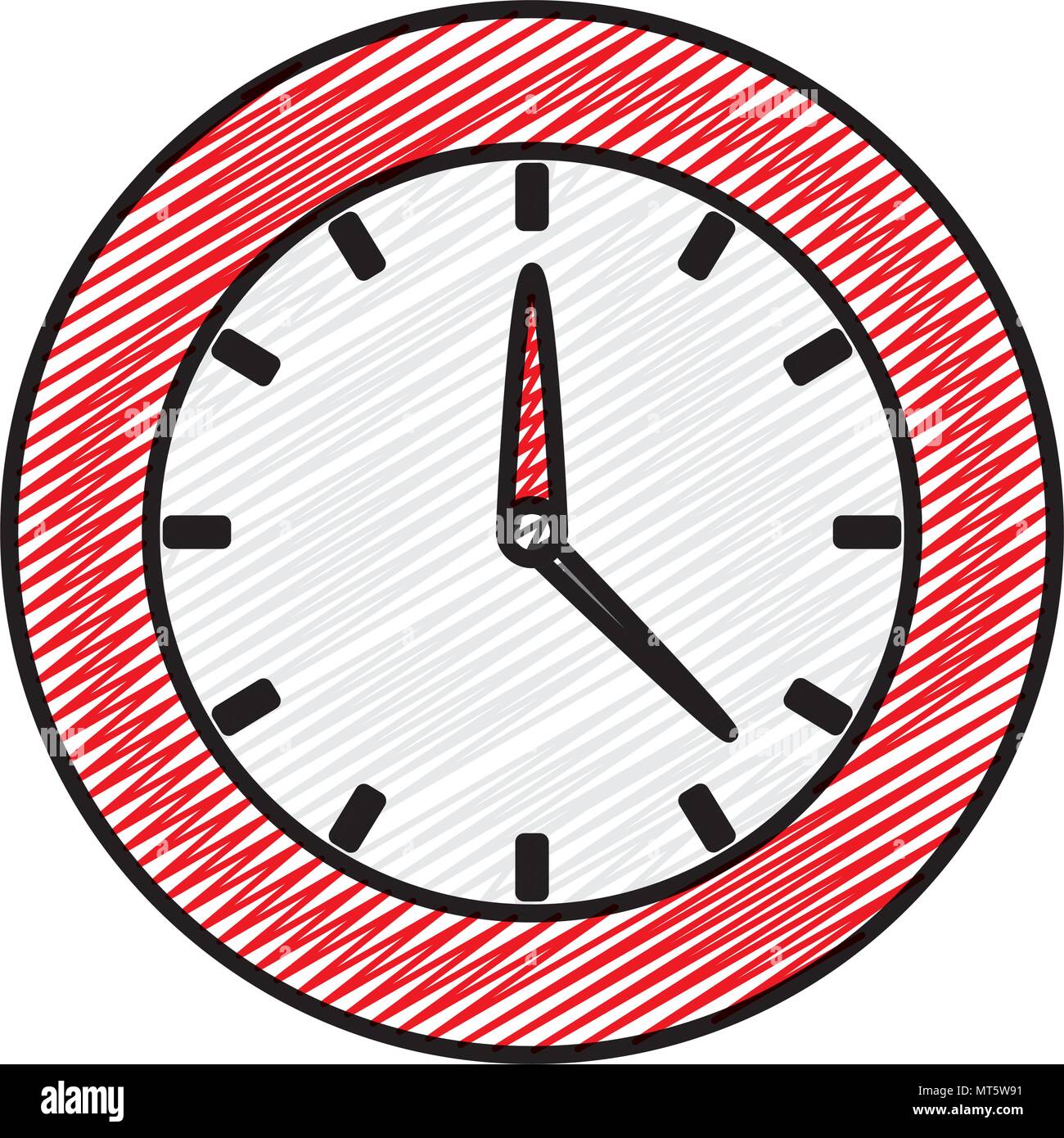 doodle circle clock time object design Stock Vector Image & Art - Alamy