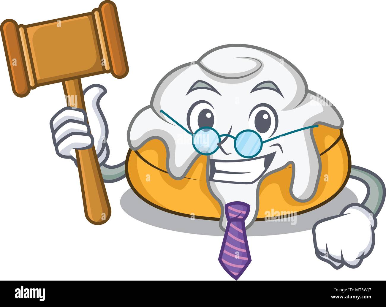 Judge cinnamon roll mascot cartoon Stock Vector Image & Art - Alamy