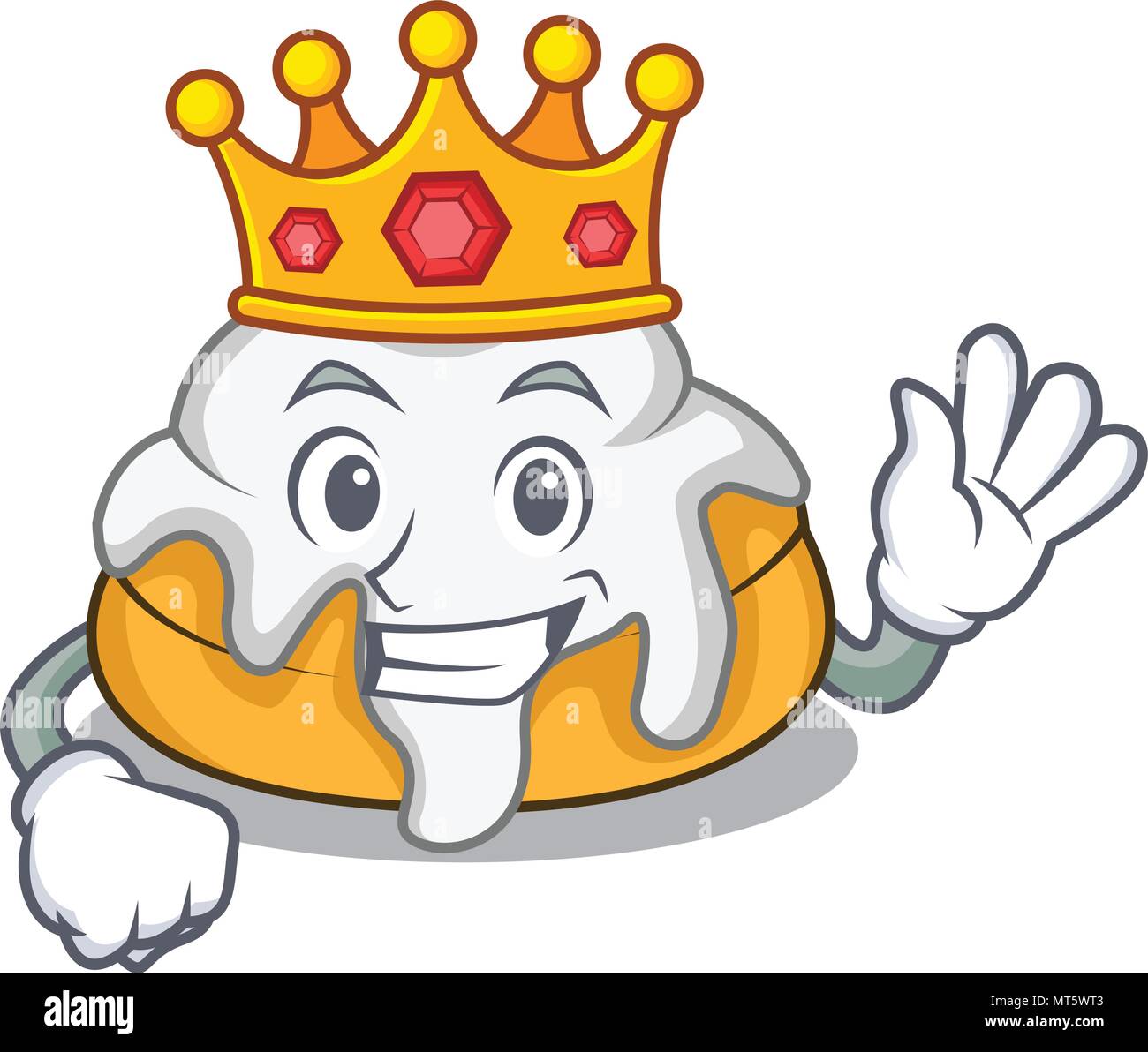 King cinnamon roll mascot cartoon Stock Vector Image & Art - Alamy